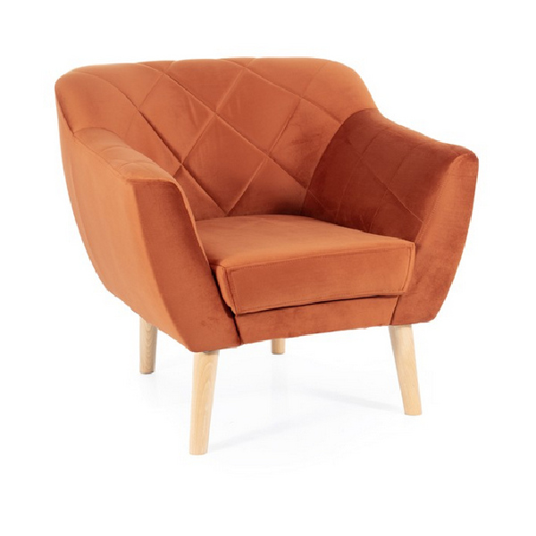 Skandinávské křeslo AISHA - skořicové / buk