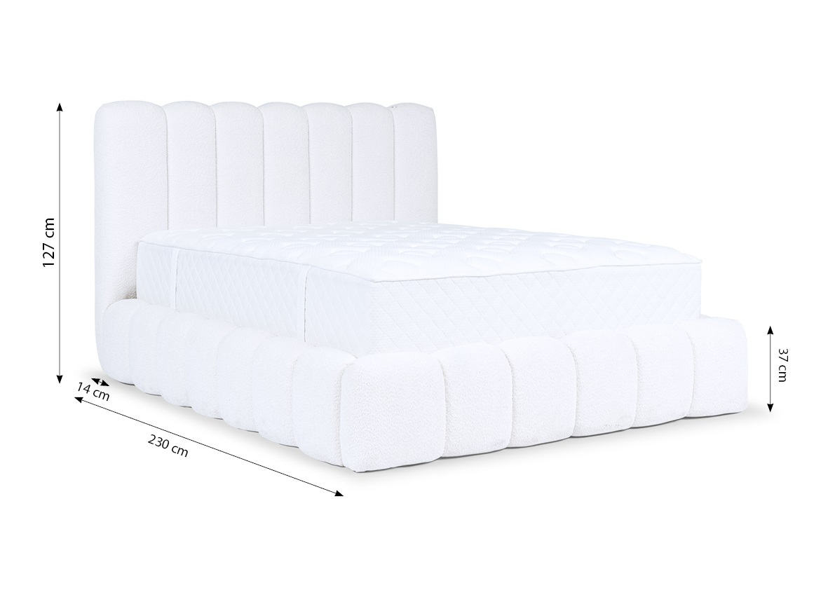 Manželská postel 180x200 ZOLY - bílá